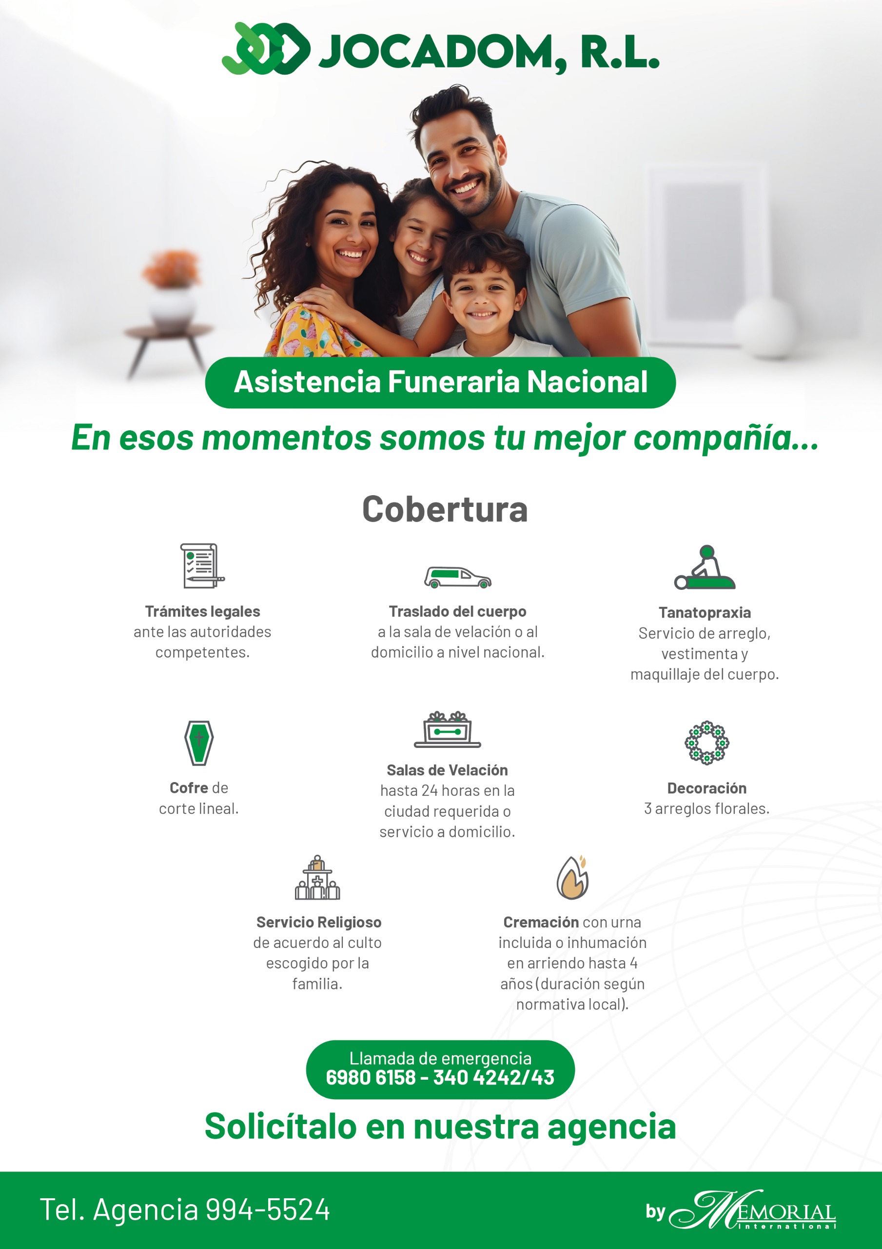 Asistencia funeraria nacional - Jocadom